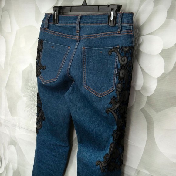 VENUS | Jeans | Venus Fashion Stretch Embroidered Edge Denim Jeans ...